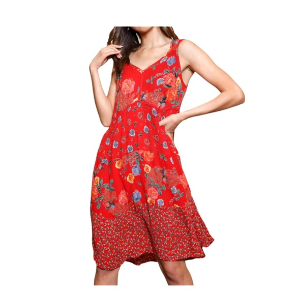 Bila | Dresses | Bila Sleevless Asymmetrical Dress In Red | Poshmark